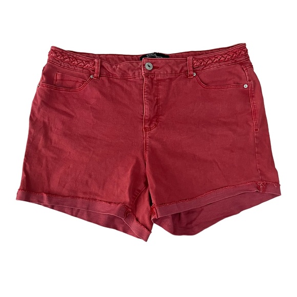 Stitch Star | Shorts | Stitch Star Womens Red Denim Jean Shorts Size 6 ...